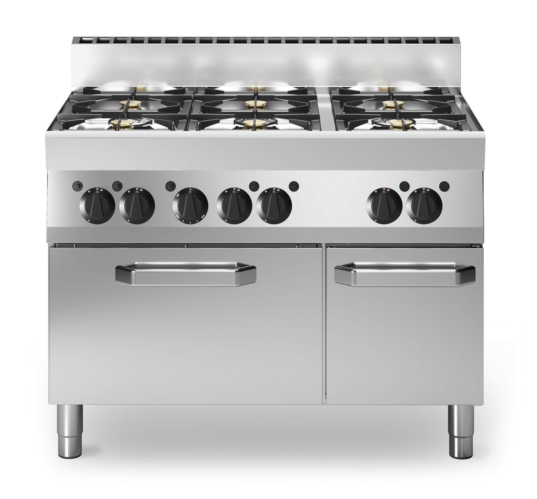 Cucina a gas 6 fuochi MDLR Modello F65110CFGB Forno a gas con porta in ...