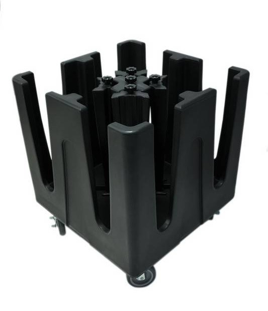 Carrello portapiatti KAR Modello CPP4_NERO stampati in polietilene